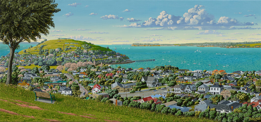 The magical panoramic Auckland paintings of George Baloghy – New ...